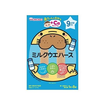 商品概要メーカー：アサヒグループ食品（和光堂）商品名：【軽】赤ちゃんのおやつ＋Caカルシウムミルクウェハース（1枚×8袋）区分：食品内容量：1枚×8袋商品概要：【9か月頃から】やさしい甘さに仕上げた、赤ちゃんのためのウエハースです。JANコ...