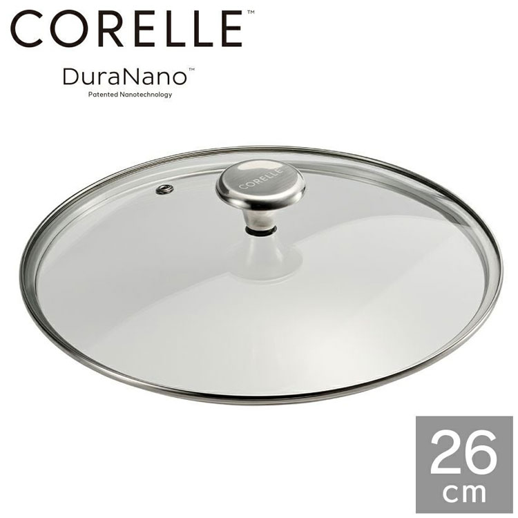 商品説明CORELLEフライパン26cm専用のガラスふた。商品仕様■サイズ（約）：W276×D276×H68mm【送料について】北海道、沖縄、離島は送料を頂きます。CORELLEフライパン 16cmフライパン 20cmフライパン 24cmフ...