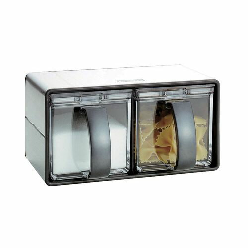 アスベル Nフォルマ 調味料ケース ステンレス2 AHO2001 JANコード 4974908112072●幅×奥行×高さ(mm):202×151×105●クッキングケース容量(cc):640●材質：ストッカー・フタ・持ち手＝PS、スプーン...