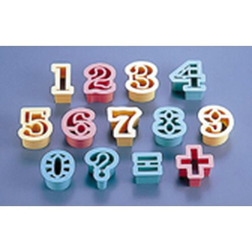 タイガークラウン PSクッキー抜型フィガ（数字）No.1734 （13ヶ入） WKTL0 JANコード 4904940017349●重量(g):280●材質：スチロール樹脂■セット内容:0~9 ? = +■材質:スチロール樹脂■耐熱温度:8...
