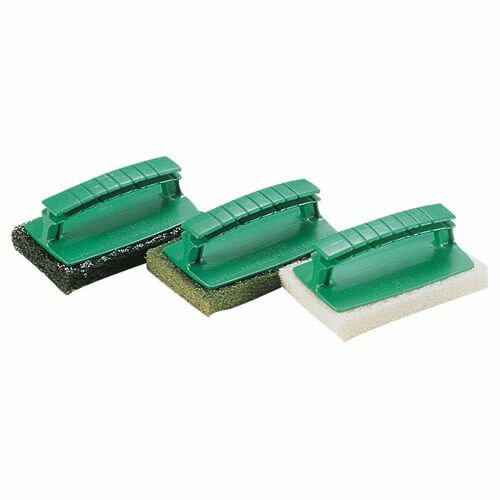 3M ハンドブラシ 緑（中荒） JBL014A JANコード 4901690158575●色:緑●目:中荒●幅×奥行(mm):150×90●重量(kg):0.12●材質：ナイロン不織布■コーナーや狭い場所の汚れ落としが、手を汚さずに簡単に ...