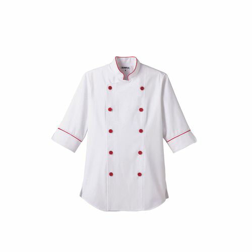 サンペックスイスト ショップコート ET-1139 ホワイト×レッド L SKC5203 JANコード 4589929626813●メーカー品番:ET-1139●サイズ:L●着丈(cm):74●肩巾(cm):46●胸囲(cm):108●袖丈...