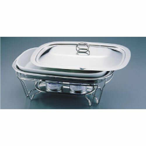 シェーンバルド SAブローニュ 角チェーフィング 6-1011-44W（目皿付） NTE97 JANコード 4905001609848●メーカー品番:6-1011-44W●幅×奥行×高さ(mm):480×315×215■ブローニュチェーフィ...