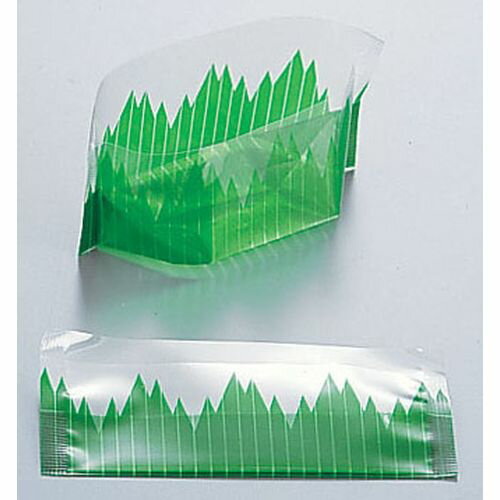 遠藤商事 はさめるバラン はさみっ子 山型緑 （100枚入） XBL4301 JANコード 4905001703690●横×縦(mm):80×45●マチ幅(mm):30●材質：OPCP■ふくろ型のバランなのでちょっとしたおかずをプラスできま...