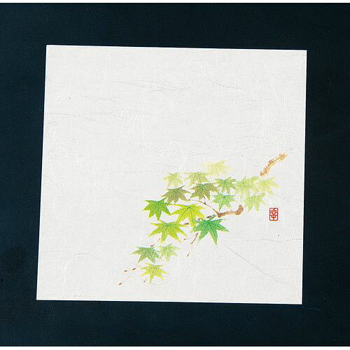 アーテック ニュー四季懐紙 4寸（100枚入） NS-19 緑もみじ QKIF801 JANコード 4560164127228●幅×奥行(mm):120×120●材質：両面ポリラミ金銀■和紙の表面に特殊加工してありますので、絵柄の上に直接 ...