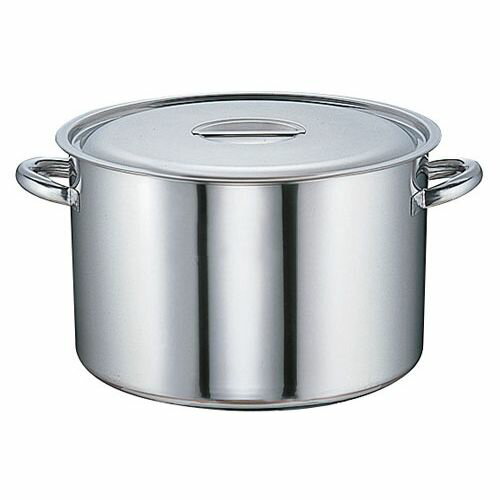 遠藤商事 SAモリブデン 半寸胴鍋（目盛付） 42cm AHV10042 JANコード 4905001013393●サイズ表示(内径cm):42●外径×深さ(mm):440×280●容量(L):38●重量(kg):4.93●材質：ステンレス...