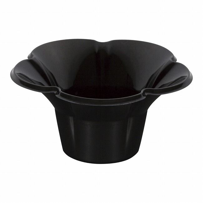 サンナップ ミニフルールカップ ネロ 黒(80ヶ入) [FKT3701]JANコード：4901627085660盛りのボリューム感を演出する大口径●低重心。材質:A-PET●さまざまなトッピングでオリジナリティに富んだかき氷を。盛りやすさを...