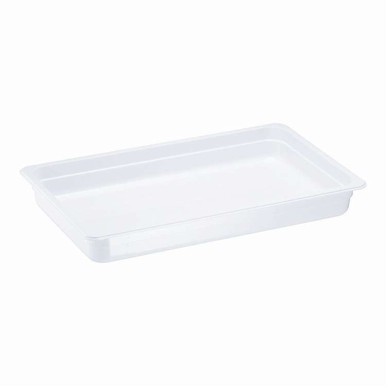 ●軽量トライタン樹脂のホワイトフードパン・陶器のようなホワイトカラーは、ストレージ使用だけでなく卓上、ビュッフェとしてもご使用頂けます。●割れやすい陶器フードパンやメラミンフードパンの替わりとして軽く、取扱い易いトライタンコールドフードパン...