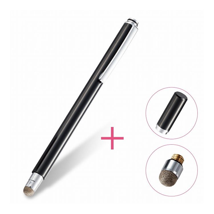 【商品特長】ペン先を守り、スムーズに着脱できるマグネットキャップ付き。導電繊維製のペン先で、さらさらと滑り心地がよく、なめらかな操作を実現するキャップ付き導電繊維タッチペン。■さらさらと滑り心地がよく、なめらかな操作を実現する導電繊維製のペ...