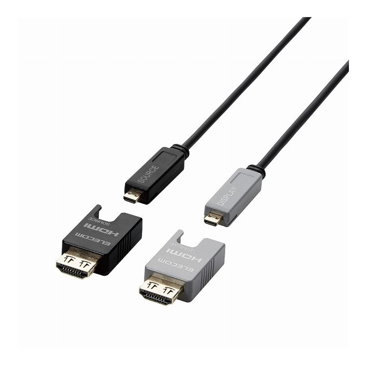 【商品特長】脱着可能な変換コネクタ(HDMIDtoA)と引込み用サポーターで細い配管への施工をサポート。配線の一部に採用した光ファイバーにより、長距離でも安定した映像伝送が可能なHDMIケーブル。■4K(60P)に対応した、ハイブリッド構造...