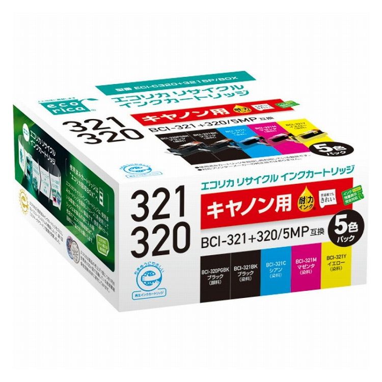 【商品説明】■対応カートリッジ:キヤノン BCI-321+320/5MP(ブラック、シアン、マゼンダ、イエロー) ■対応機種:PIXUS iP3600 / iP4600 / iP4700 / MP540 / MP550 / MP560 / ...