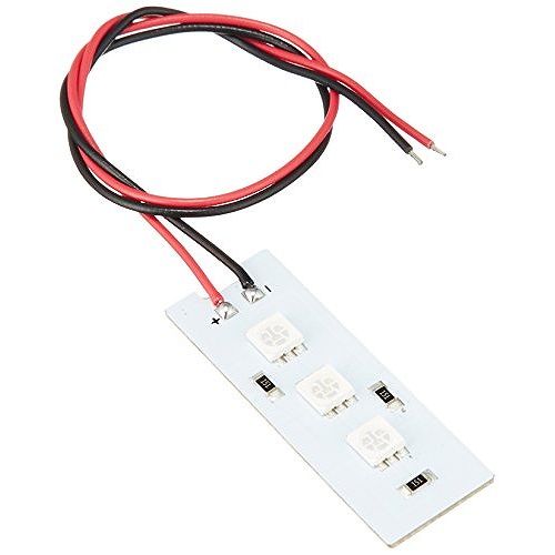 エーモン工業 3連フラットLED青 1826JANコード：4905034018266発光色：青　3灯。DC12V専用。消費電流：60mA。コード：0.2sq相当　200mm。両面テープ付き。■DC12V専用■LED3灯■発光色 青■消費電流...