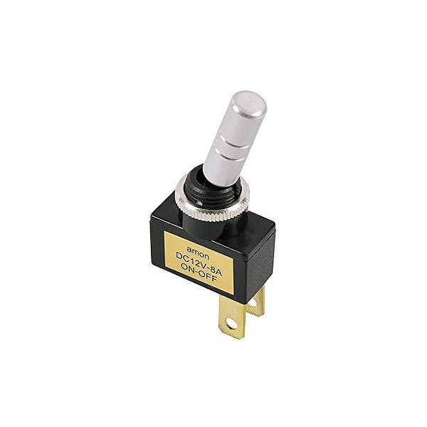 エーモン工業 トグルスイッチ ON-OFF DC12V・8A 3203JANコード：4905034032033◆電装品のON-OFFに【仕様】使用可能電力：DC12V車 8A以下※DC24V車 使用不可適合端子サイズ：平型端子（メス）250...