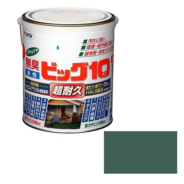 【商品詳細】特殊フッ素樹脂、反応硬化型シリコン変性アクリル樹脂、紫外線防止材(HALS)の相乗効果により、汚れにくく、耐久性に優れた高性能塗料　サビドメ剤・防カビ剤を配合していますので、長期間サビやカビの発生を防ぎます。　いやな臭いのしない...