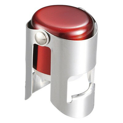 【商品説明】●シャンパンボトル専用の保存用キャップです。●サイズ(約)：41×37×57mm●材質：本体/ステンレススチール、ABS樹脂（耐熱温度80℃）　キャップ/ステンレススチール　ストッパー部/シリコーンゴム （耐熱温度100℃）●中...