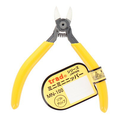 【商品説明】●手のひらサイズのミニニッパー。●重量:50g●本体サイズ(mm):縦95×横80×奥行12●呼寸:100mm●仕様:切断能力(鋼線):1.6mm、切断能力(より線):2.0mm2、切断能力(プラスチック):4.0mm●材質:材...