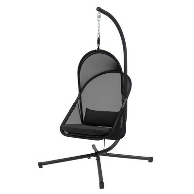 【商品説明】●しっかりした設計で座るとゆらゆらと心地よさを感じることができます。●シンプルで重量感のあるブラックカラーが空間のアクセントに。●クッションと座面は取り外しが可能です。●商品サイズ(約):W100×D129.5×H194×SH5...