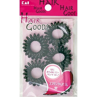 【商品説明】●ポリウレタン製のヘアグッズ。●通常のヘアゴムと違い水につよく、絡まりにくい。●水泳時や、入浴時、スポーツ時に最適。●黒色5本入り。●パッケージサイズ：120×70×10mm●重量：16g※メーカーの都合によりパッケージ、内容等...
