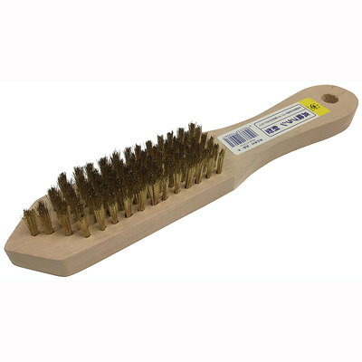 【商品説明】●木製の使いやすくて安価タイプの研磨ブラシです。●用途:傷つきやすい金属製品の研磨、サビ落とし、バリ取り、洗浄等。●材質：毛材／真鍮、柄／木●規格：剣型●形状：剣型タイプ。●重量：123g●中国※メーカーの都合によりパッケージ、...