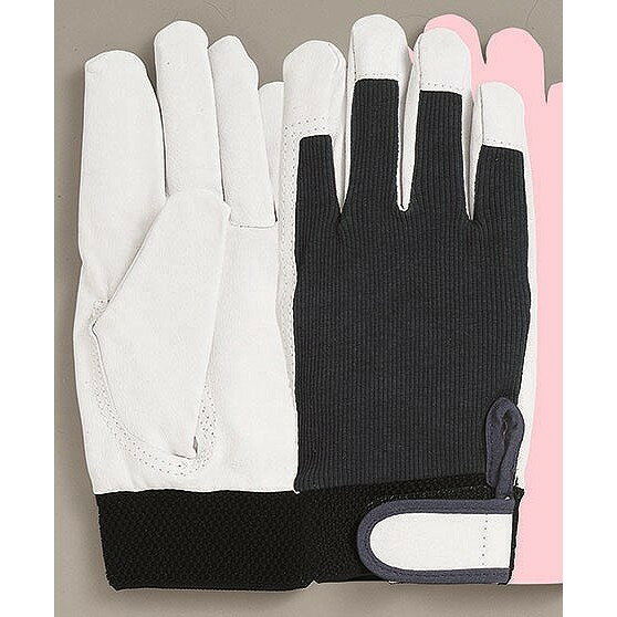 【商品説明】●ムレにくい背抜きタイプ。【商品詳細】●手首マジックテープ付。●カラータイプ。●材質:掌部/豚革 甲部/綿 手首部/ゴムバンド付。●サイズ:L。●カラー:紺色。【代引きについて】こちらの商品は、代引きでの出荷は受け付けておりませ...