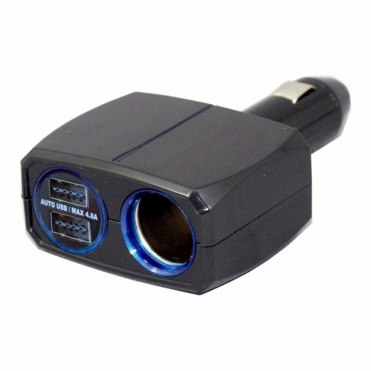 【商品説明】●表裏どちらでも挿せるリバーシブルUSB。【商品詳細】●ダイレクトソケット1口。●USB-Aポート×2。●出力合計4.8A。●本体サイズ(約):W62×H34×D117mm。●パッケージサイズ(約):W90×H180×D60mm...