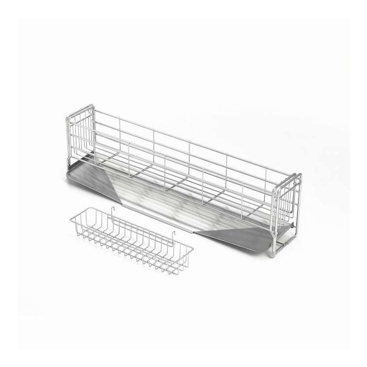 ●シンクサイドのわずかなスペースに設置できる水切り。【商品情報】●スライド式なので、洗い物の量に応じて便利に使えます。●斜めトレーなので、水が溜まらず衛生的で手間がかかりません。●取り外して洗えるので、お手入れも簡単です。●便利な小物ポケッ...