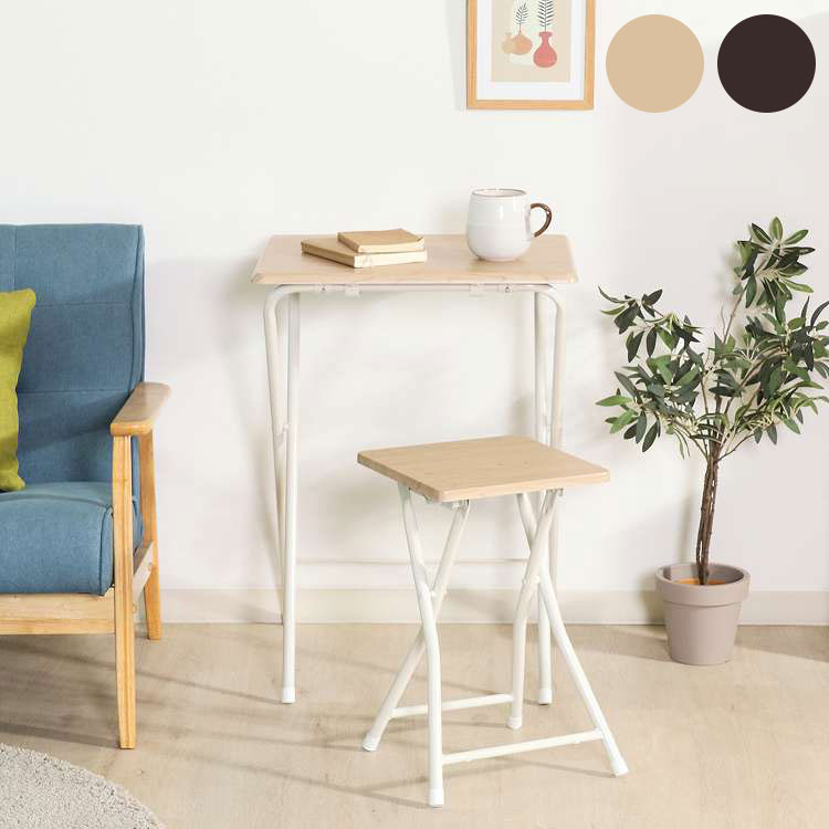 ■商品サイズ幅50.3×奥行48×高さ69.6cm■素材□テーブル:甲板の表面材:合成樹脂化粧繊維板(PVC)構造部材:金属(鋼)表面加工:エポキシ樹脂塗装□チェア:構造部材(座面):合成樹脂化粧繊維板(PVC)構造部材(フレーム):金属(...