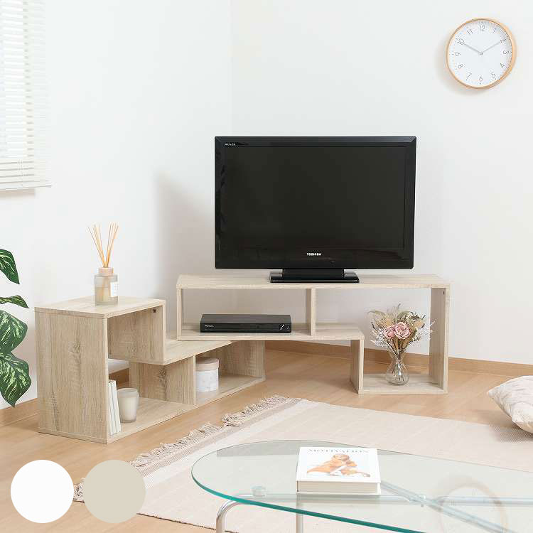 ■商品サイズ幅105〜201×奥行29.6×高さ43cm■素材構造部材:プリント紙化粧繊維板■生産国マレーシア■特徴自由なレイアウトができるL字型伸縮テレビボード裏表のないデザインなので空間に合うスタイルで使用することができます。最大幅約2...