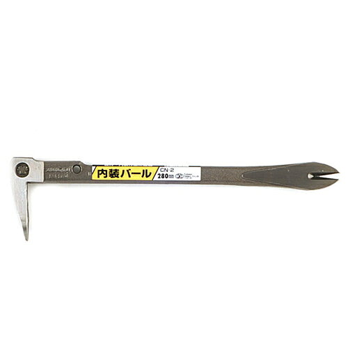 【用途】釘抜き・仮枠・内装作業に。【機能・特徴】ハンマーでも叩けます。【仕様】●材料にキズをつけにくい薄型。●全長280mm。【材質】●炭素工具鋼。【送料について】北海道、沖縄、離島は送料を頂きます。大工道具：バール：内装バール SK11：...