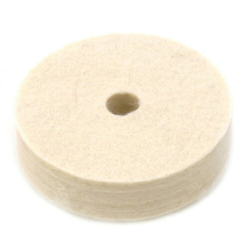 【用途】ミニベンチグラインダー用フェルトバフ。【機能・特徴】各種金属・プラスチックのツヤ出しにご使用下さい。※青棒（金属）、白棒（プラスチック）等の研磨材を併用してご使用下さい。【仕様】●1枚入。●サイズ：外径75mmX穴径12.7mmX厚...