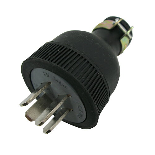 【用途】250V専用接地付き3Pゴムプラグ。【機能・特徴】250V・20A・接地3芯接続です。【仕様】●接地3P−20A−250V。●適用電線：1CT・2CT・2RNCT（2〜5．5mm2）。●適用電線：VCT・S−VCT（3．5〜5．5m...