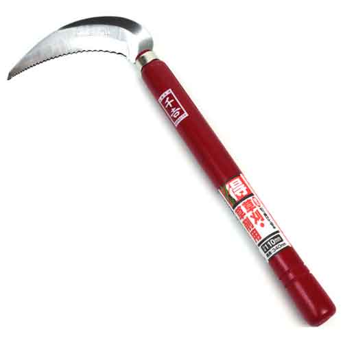 【商品詳細】【用途】除草作業用。【機能・特徴】雑草を刈る、削るの2通りの使い方ができます。サビに強いステンレス刃です。作業性抜群の長柄タイプです。柔らかい草を逃がしにくいギザ刃付き刃です。【仕様】●刃長：110mm。【材質】●刃部：ステンレ...