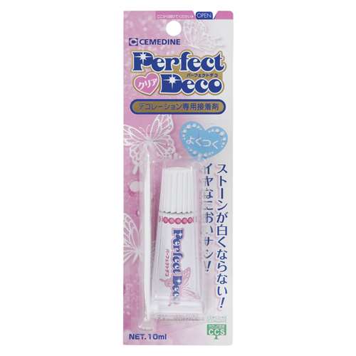 【用途】デコレーション専用接着剤。【機能・特徴】有機溶剤不使用なので嫌な臭いがせず、プラスチックを溶かしません。固まるまでの時間に余裕があり、ストーンを並べた後の微調整もできます。水・熱・衝撃に強いので、日常使いのデコにピッタリです。繰り返...