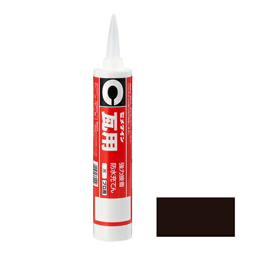 【用途】瓦の接着・ズレ止め・ひび割れ補修・防水充てん。【機能・特徴】接着後は弾力性があり、ズレ震動に強く、防水効果が持続します。硬化が早く、冬期作業性に優れています。【仕様】●内容量：330mL。●色：黒。【注意事項ほか】●油面処理、撥水処...