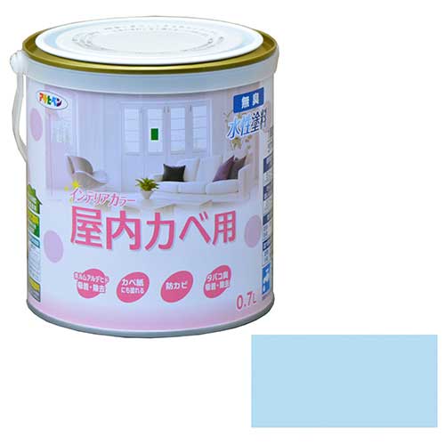 【用途】リビング、寝室、子供部屋等の室内壁や天井(壁紙・ビニール壁紙)、窓枠等の木部への塗装。【機能・特徴】塗料に含まれるVOC(揮発性有機化合物)は0.1%以下、シックハウスの原因とされるホルムアルデヒドを吸着・除去する環境保護塗料です。...
