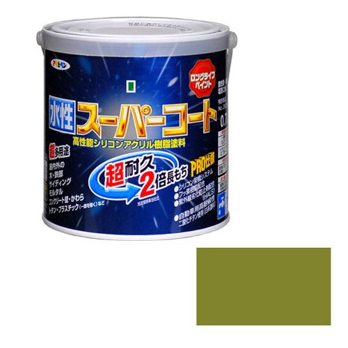 【用途】金属、スレート、コンクリート、サイディング、木部、しっくい、発泡スチロール等への塗装。【機能・特徴】特殊フッ素樹脂、シリコン架橋システム及び紫外線劣化防止剤の相乗効果で、汚れにくく、耐久性が格段に優れた高性能塗料です。酸性雨や酸性雪...