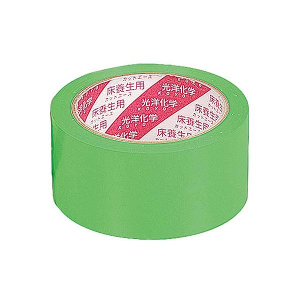 【商品特長】【用途】床養生。【機能・特徴】糊残りしにくく床養生(フローリング)に最適です。床板塗膜を剥がさず養生シートによく付き、剥がれにくいです。軟質塩ビなどにも糊残りしにくいです。【仕様】●色：緑。●粘着力：750g/25mm。●幅：5...