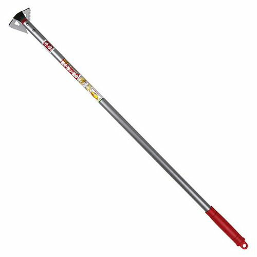 【用途】除草作業。【機能・特徴】立ったまま楽に除草作業が行えます。先端V字形状で、ピンポイントに除草作業が行なえます。側面のギザ刃で、面での除草作業も行えます。【仕様】●全長：約900mm。●重さ：350g。【材質】●刃部：S50C。●パイ...