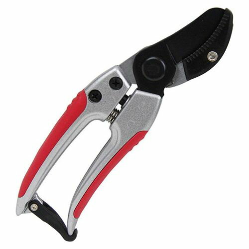 【用途】剪定・整枝作業。【機能・特徴】軽くて丈夫なアルミダイキャスト柄です。握りやすく、滑りにくい樹脂グリップ付。【仕様】●生木切断目安：15mm。【材質】●上刃：SK-5。●下刃：S50C。●ハンドル：アルミダイキャスト。【商品サイズ】幅...