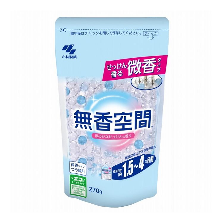 【商品詳細】せっけん香る微香タイプ！●各種の消臭作用を持つアミノ酸系消臭成分を配合。透明ビーズが様々な気になるニオイを効果的に消臭します。。●ほのかに香りが漂う微香タイプの消臭剤です。●ニオイの発生源のできるだけ近くで、よどんだニオイを感じ...