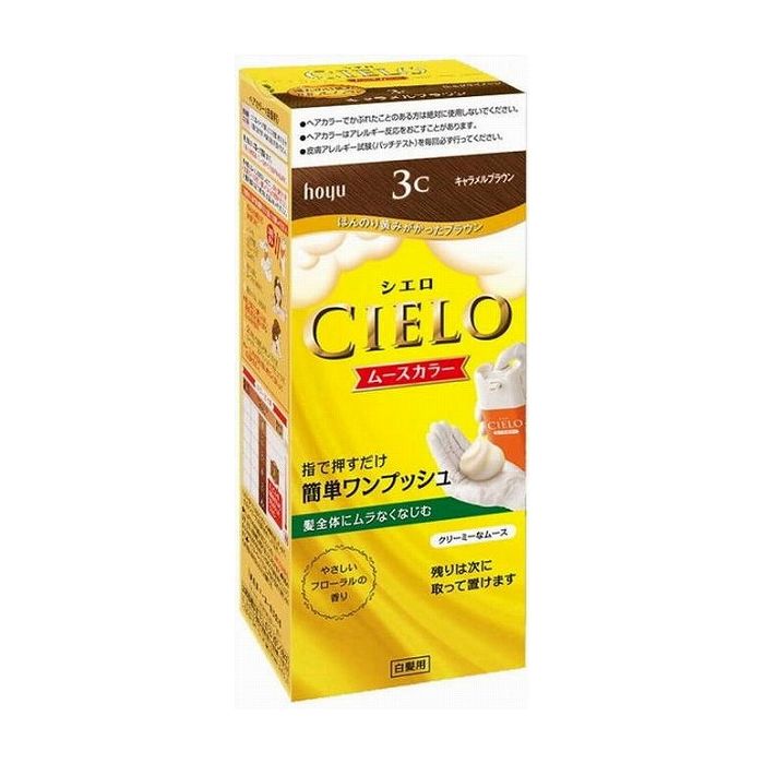 押すだけムースの簡単ワンプッシュ。シエロ ムースカラー新登場！指で押すだけ、簡単にムースを出せて、手間なく髪全体を塗れます。クリーミーなムースが、髪になじんでムラなく染まり、なめらかな仕上がり。注意事項●高温や湿度の高い所、直射日光を避けて...