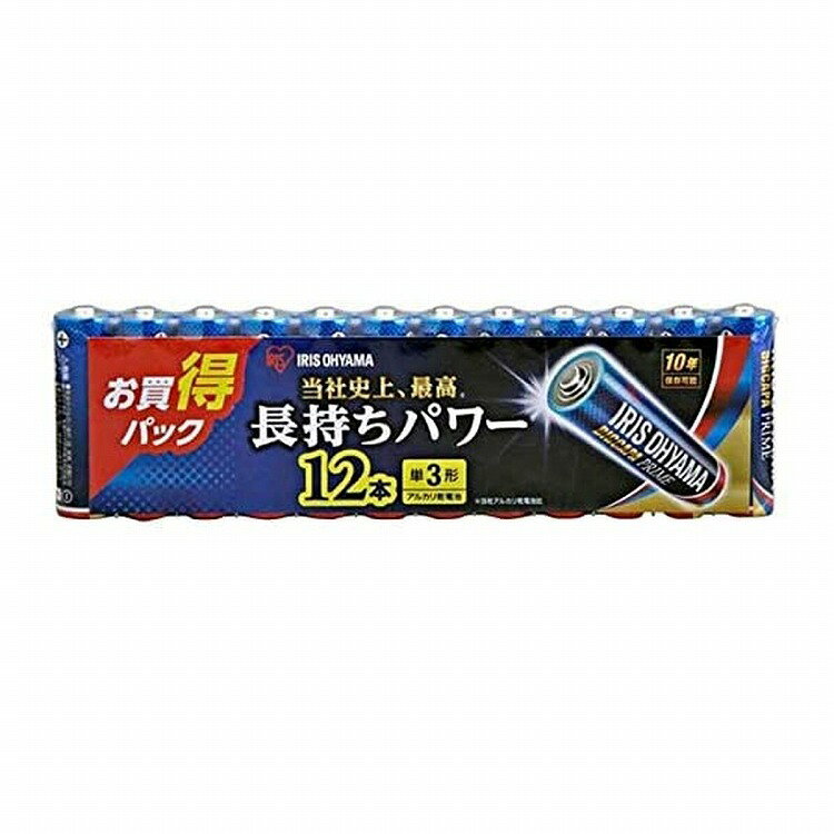 【商品説明】長寿命・大容量タイプのアルカリ乾電池です。保存可能期間10年です。商品区分：全成分：メーカー名：アイリスフーズ生産国：中華人民共和国内容量：12本【代引きについて】こちらの商品は、代引きでの出荷は受け付けておりません。【送料につ...