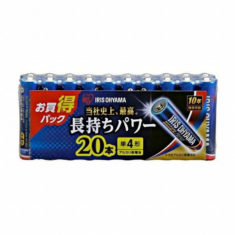 【商品説明】長寿命・大容量タイプのアルカリ乾電池です。保存可能期間10年です。商品区分：全成分：メーカー名：アイリスフーズ生産国：中華人民共和国内容量：20本【代引きについて】こちらの商品は、代引きでの出荷は受け付けておりません。【送料につ...
