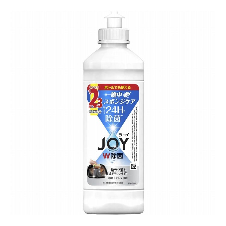 【商品詳細】ジョイが更に成分アップグレードに成功し、高い洗浄力と消臭力の両立を実現！食器洗いの中で一つの大きな悩みである頑固なニオイを伴う焦げ付き汚れも、ジョイの洗浄＋消臭力で一発洗浄。二度洗いを防止することで食器洗いの更なる簡素化に貢献。...