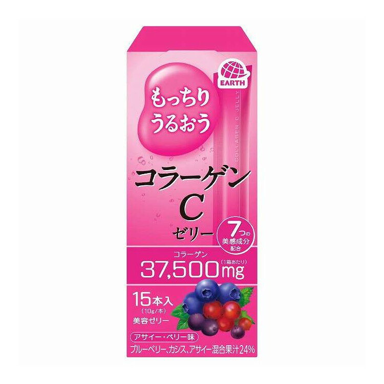 【商品詳細】●もっちりうるおう●アサイー・ベリー味（ブルーベリー、カシス、アサイー混合果汁24％）●1箱あたり：コラーゲン37，500mg●15本入（10g／本）●美容ゼリー●7つの美感成分配合成分:【原材料名】フィッシュコラーゲンペプチド...
