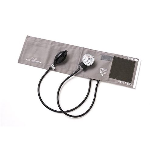 【発売元:金石衛材】ラテックスフリーのアネロイド血圧計!日本製!天然ゴムの接触により起こるラテックスアレルギーの心配がありません!●本品は腕囲に加圧可能なカフを巻きつけ、カフ内の空気圧を調整することにより血圧を測定します。カフ、加圧するゴム...