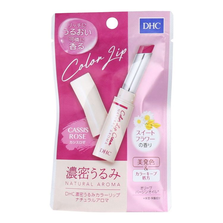 贅沢保湿、鮮やかな色づき天然アロマがやさしく香るカラーリップ。●うるおいオイル配合。オリーブバージンオイル・オリーブスクワラン・ホホバオイル。●美発色＆カラーキープ。唇にしっかり密着し、美しい発色が持続。●スイートフラワーの香り。ローマカミ...