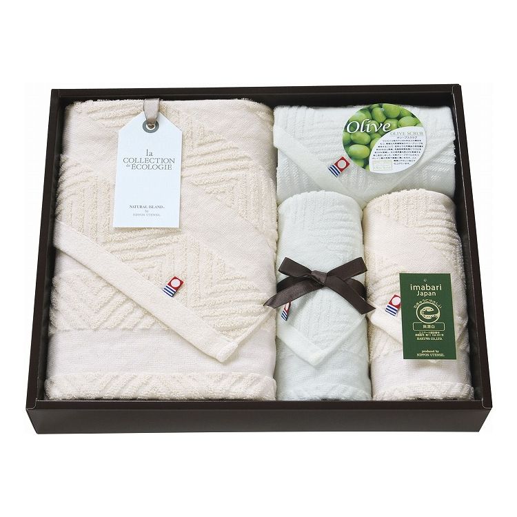オリーブソープでの精錬加工を施したタオルシリーズです。天然植物油のオリーブソープを使用することで、従来より化学薬品やCO2の量を削減しています。天然オリーブオイルのもつオレイン酸の効果で繊維に潤いを与え、人と環境にやさしい加工で仕上げていま...