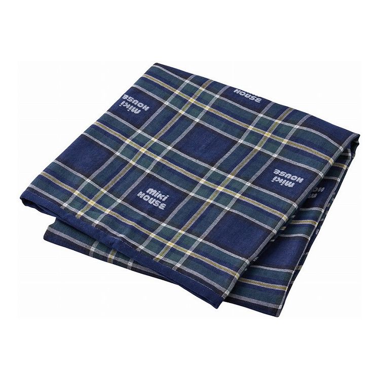 ミキハウス マルチケット 紺 46-8363-499N【商品説明】ミキハウスチェックのマルチケットです。ガーゼ素材で軽くて、薄いので、かけたり、引いたり巻いたり、さまざまなシーンで活用できる便利なアイテム。・おむつ替えの時のシーツに・げっぷ...