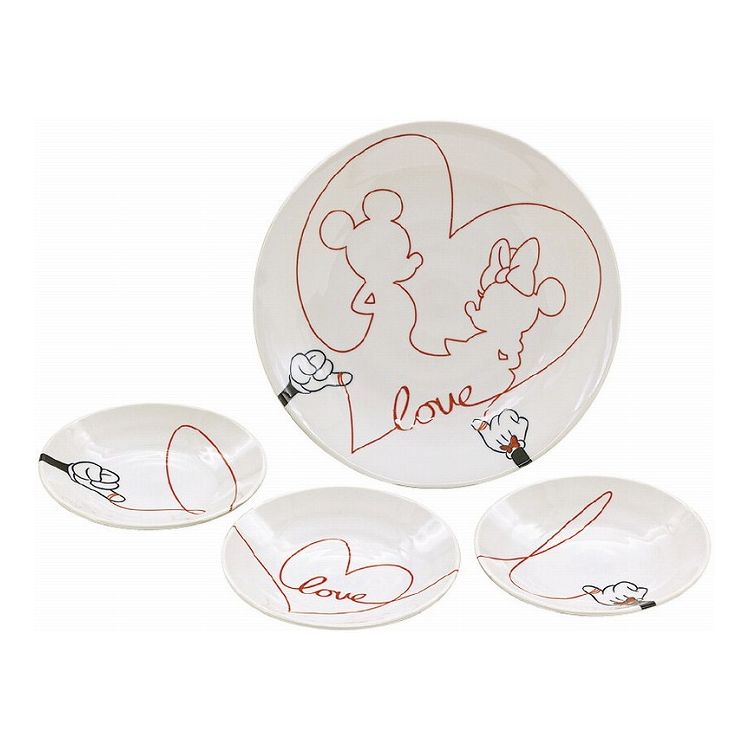 ディズニーキャラクター ラブイズ 取り分けセット 3307-04【商品説明】永遠の恋人たちを結ぶ運命の赤い糸。「ラブイズ」は、ミッキーマウスとミニーマウスの左手の薬指を結ぶ赤い糸をテーマにしたテーブルウェアシリーズ。 赤い糸が描くキャラクタ...
